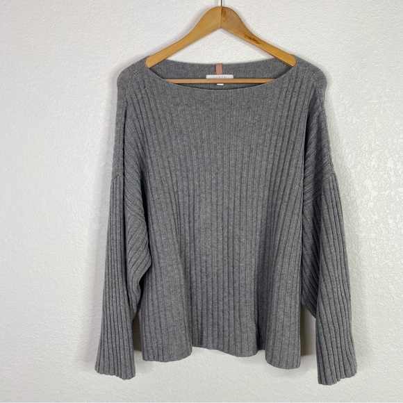 lunya | Sweaters | Lunya Gray Ribbed Pima Cotton Alpaca Oversized ...